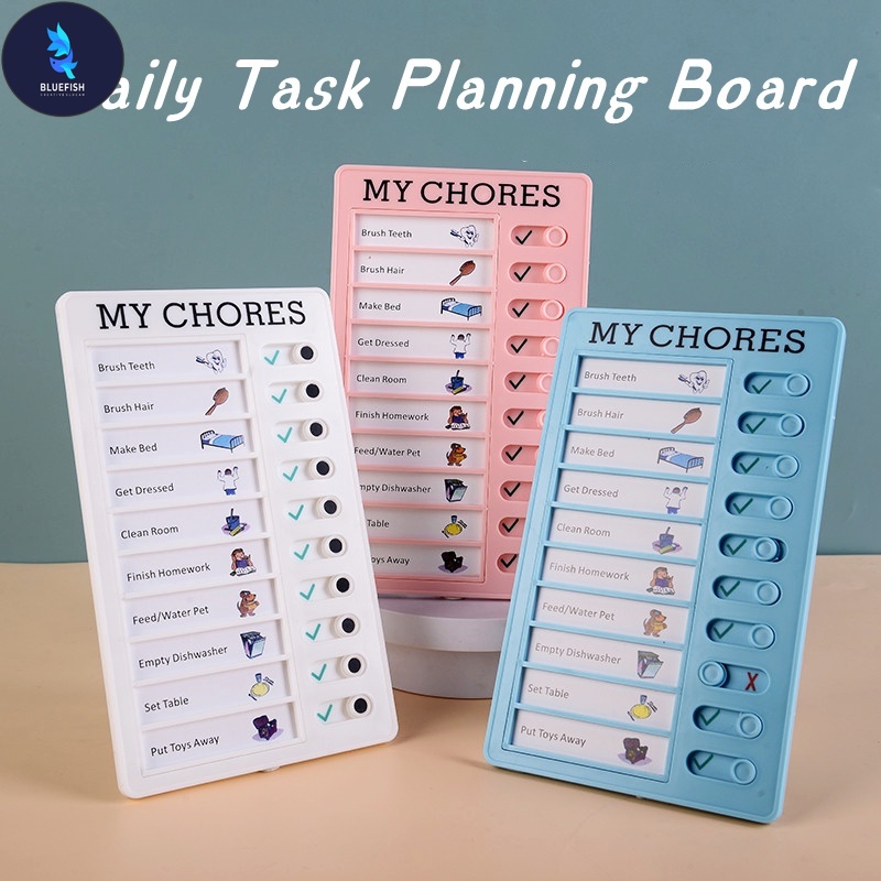 BF Reusable Daily Task Planning Board Detachable Chores Checklist Board ...