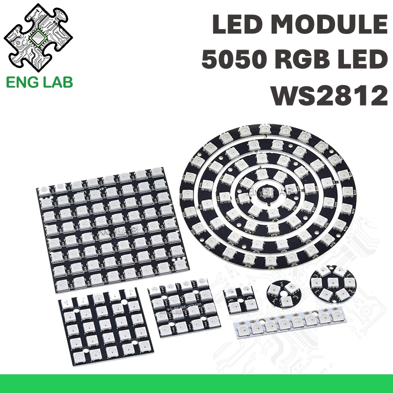 ENGLAB★WS2812 5050 SMD RGB LED Strip, Flexible Full Color Light Strip ...