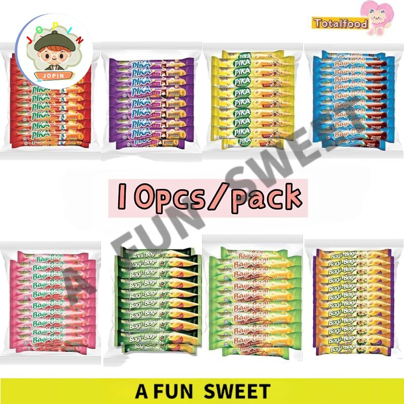 10pcs Bika Bagi-Bagi Pika Corn Stick, Big D, Bing Bing [Chocolate ...