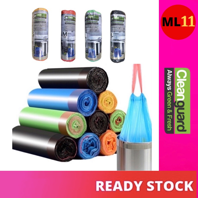CLEANGUARD Garbage Bag Rubbish Bag Drawstring Bag Plastik Sampah ...