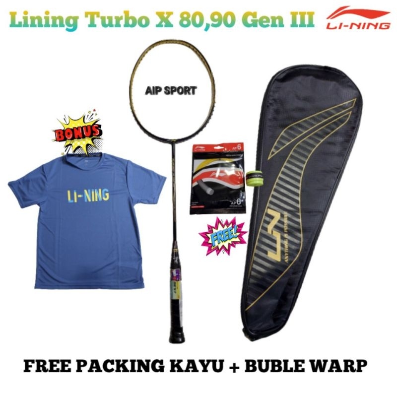 Original Turbo X 80,90 GEN III Lining Badminton Racket | Shopee Malaysia