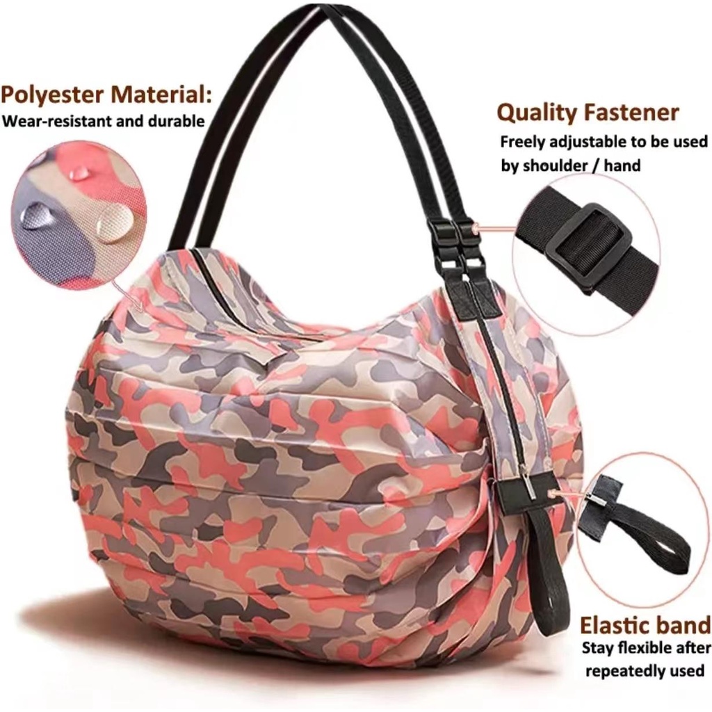 Easy Carry Shopping Bag Nylon Recycle Reusable Big Capacity Beg Runcit ...