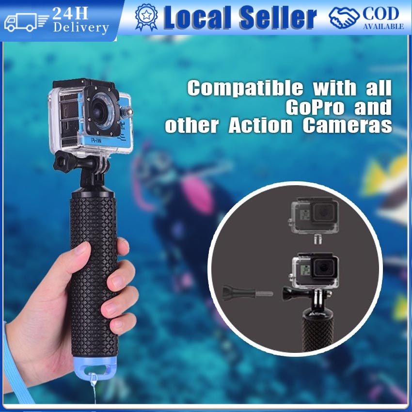 Gopro Floating Hand Grip Waterproof Float Pole Selfie Stick | Shopee ...