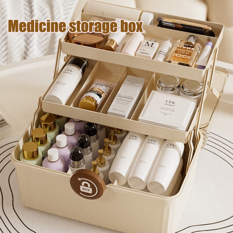 Portable First Aid Kit Box Transparent Medicine Storage Box Plastic ...
