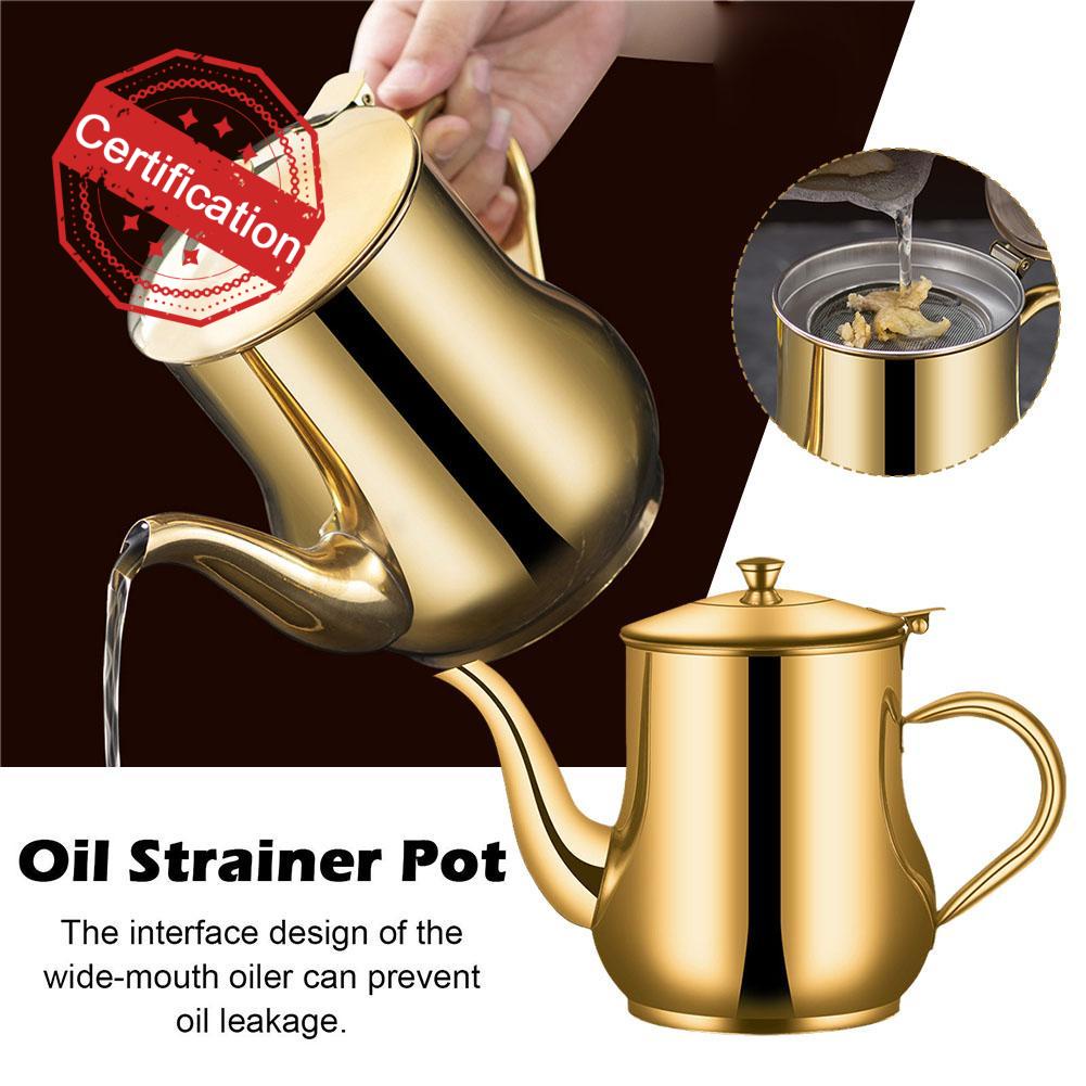 Storage Can Filter Kitchen Stainless Steel Oil Kitchen Oil Oil Filter ...