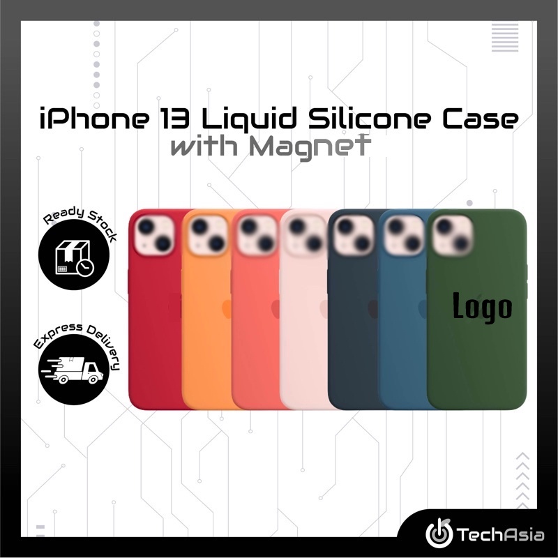 Magnetic Silicone Casing for iPhone 13 13 PRO MAX 13 PRO 13 Mini casing ...