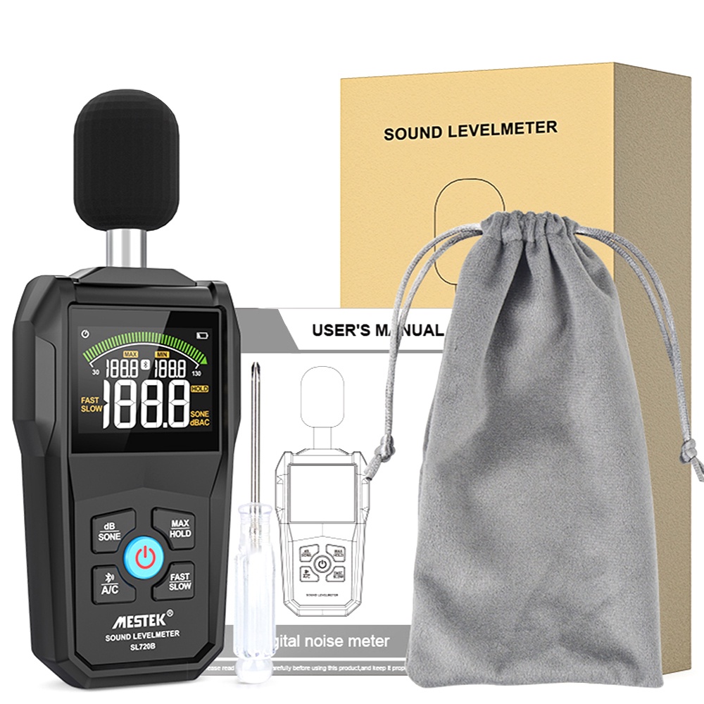 HSTT MESTEK 30-130dB Noise Meter Display Color Backlit Display Fast ...