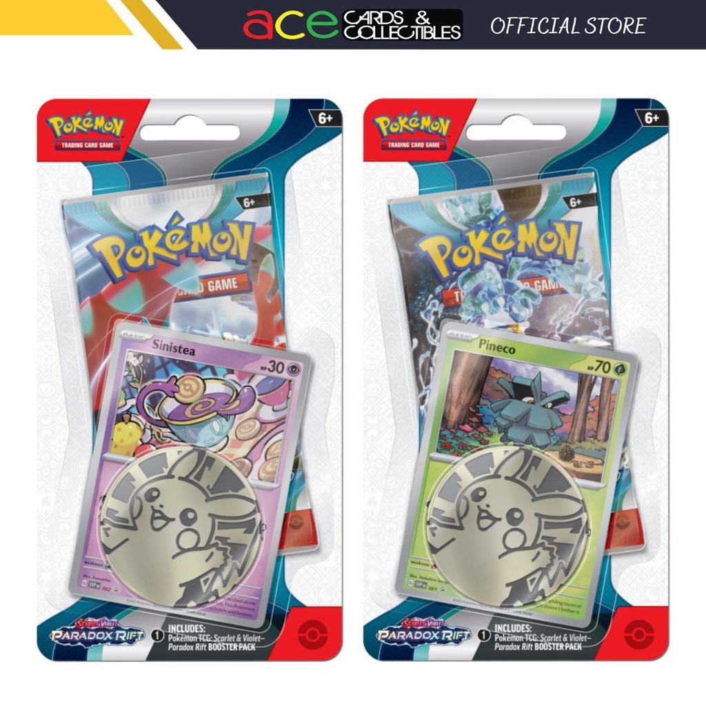 Pokemon TCG: Paradox Rift SV04 Checklane Blister [Pineco/Sinistea ...
