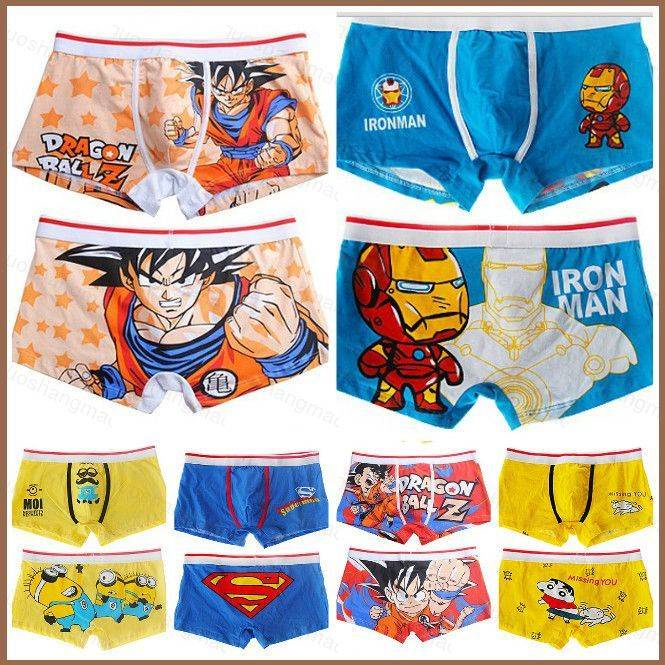 CG1 Iron Man Underpants Superman Dragon Ball Boxer Underpants Goku boy ...