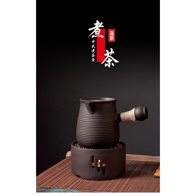 clay roasted teapot with Ergonomic Handle tea household making utensils ...