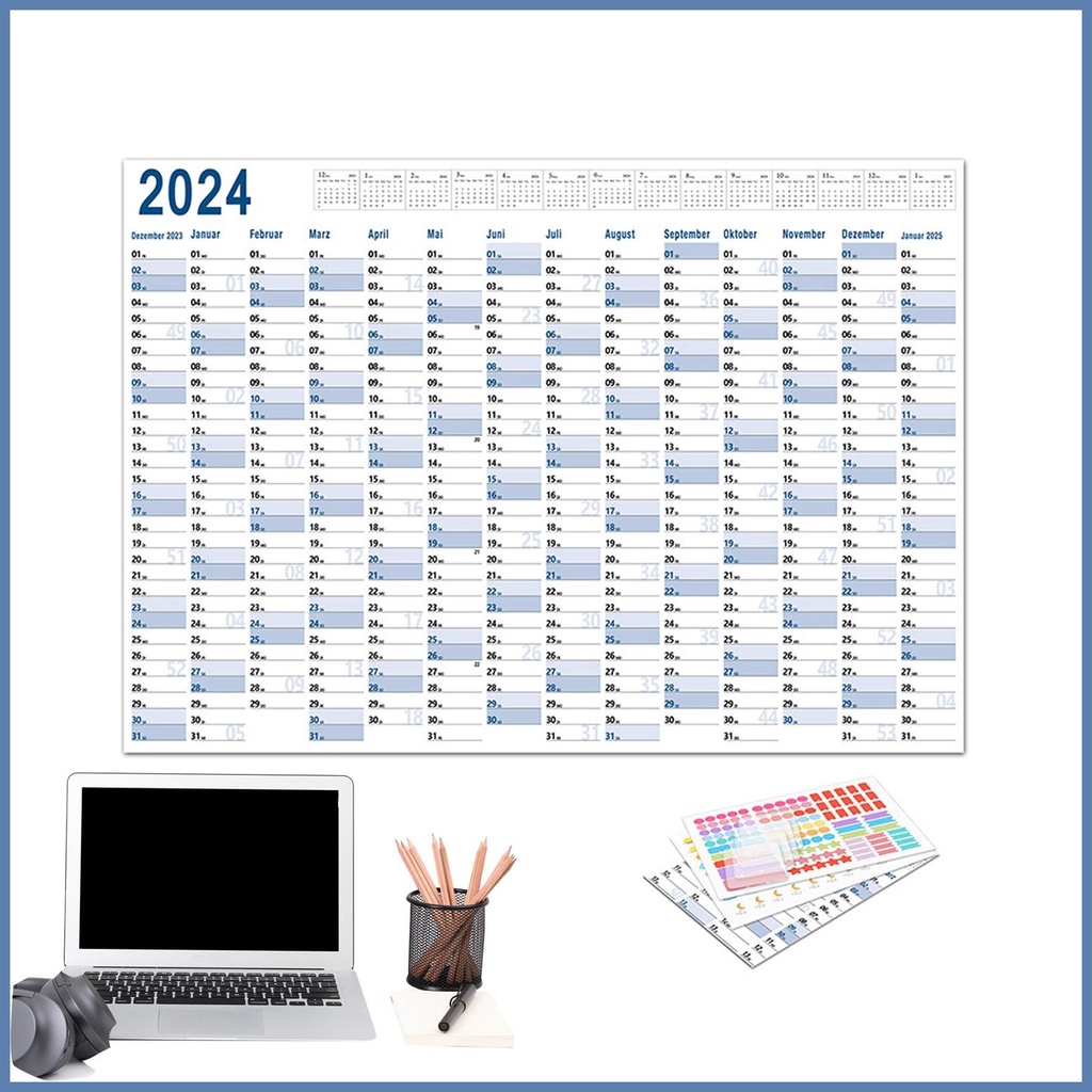 Full Year Wall Calendar Thick Paper Yearly Planner Full Year Calendar ...