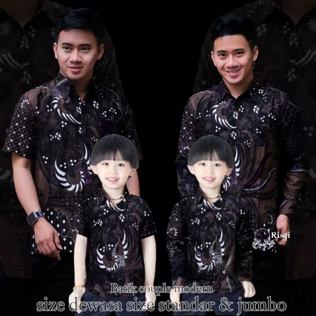KEMEJA Boys batik Shirts For Boys Long Sleeve Couple batik Father And ...