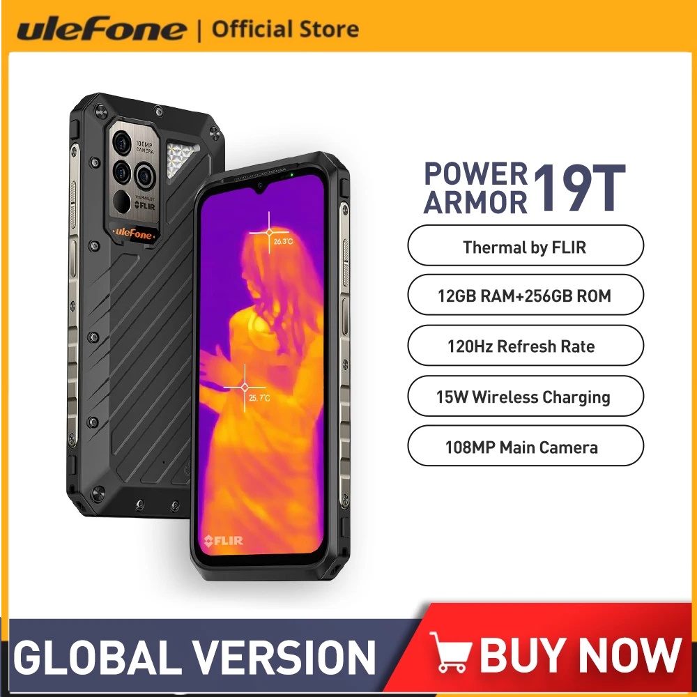 Ulefone Power Armor 19T Global Version Rugged Phone Thermal Imaging ...