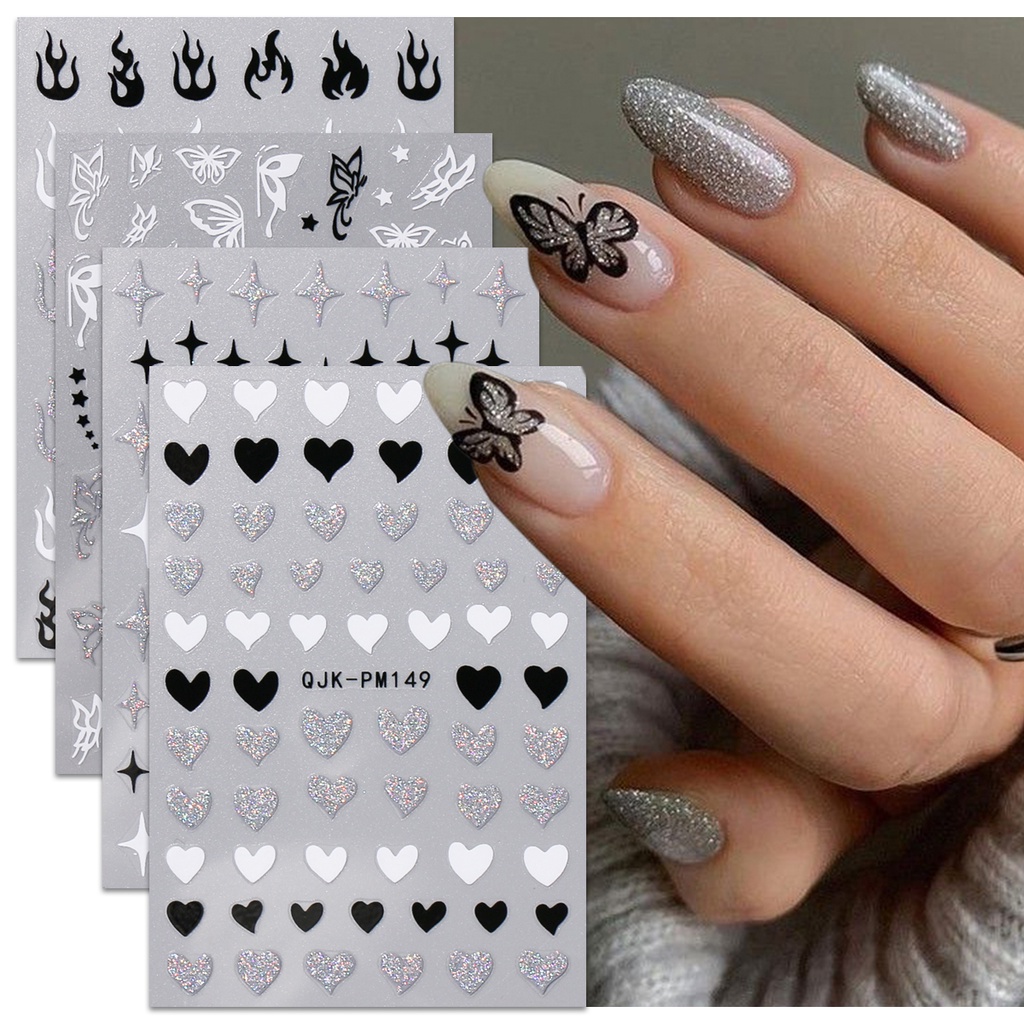 Hama Nail Nail Art Stickers Wholesale Rose Flower Lines Butterfly Stars