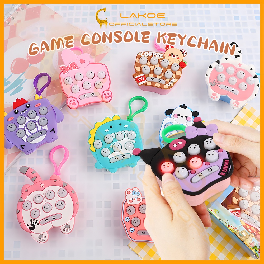 LAKOE Mainan Keychain Pop It Mini Keychain Fidget Toy Keychain Game ...