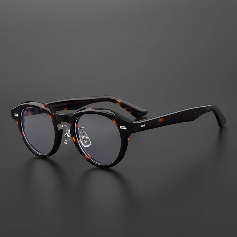 Retro Thick Optical Glasses Frame Men Women Acetate Eyeglasses Round ...