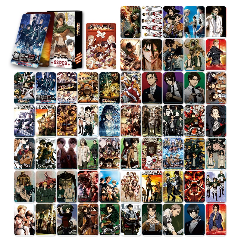 92-96pcs/box Genshin Lomo Cards JoJo's Bizarre Adventure Honkai Star ...