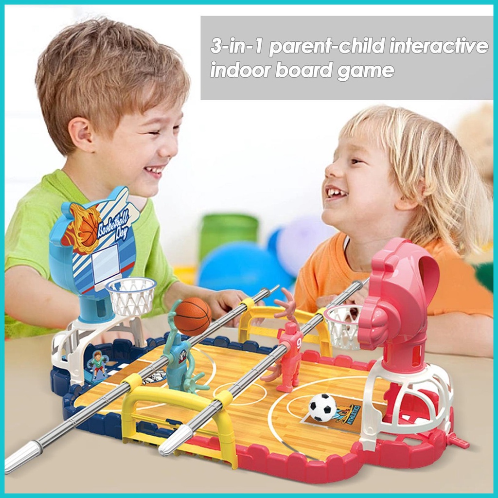 Basketball Table Game 3 in 1 Desktop Sports Games Football Table Indoor ...