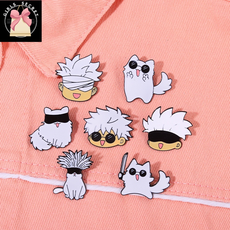 Qqbwonderfulpin Anime Comic Style Cute Jujutsu Kaisen Enamel Pins Gojo