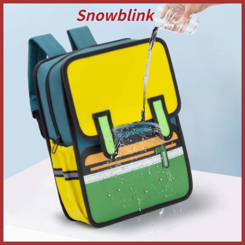 2D Schoolbag Drawing Backpack Cute Cartoon School Bag Comic Bookbag for ...