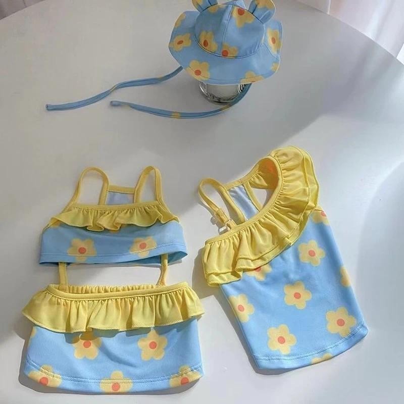 Summer Cute Puppy Dog Swimming Suit Hat Set for Small Dogs Beach ...
