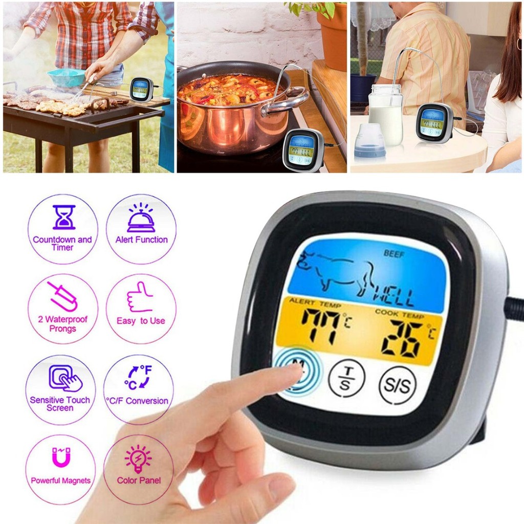 Oven Thermometer Kitchen Thermometer Core Temperature Probe Digital ...