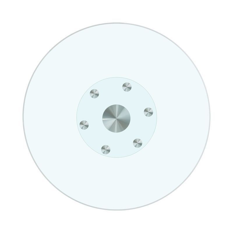 Coffee table turntable round tempered glass turntable table table glass ...