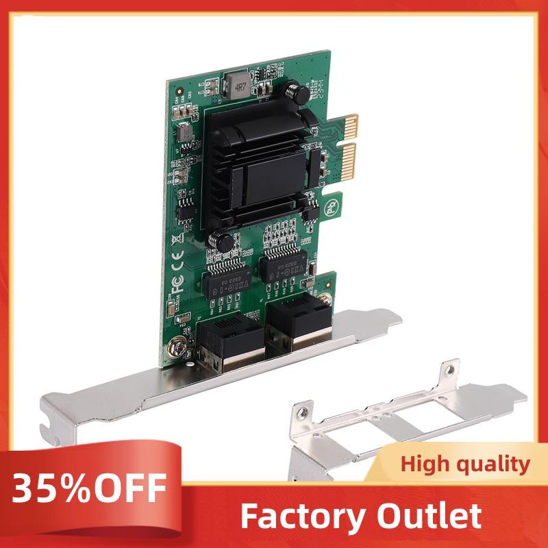 2-Port Gigabit PCIe Network Card 1000M Dual Ports PCI Express Ethernet Adapter with 82571EB LAN ...