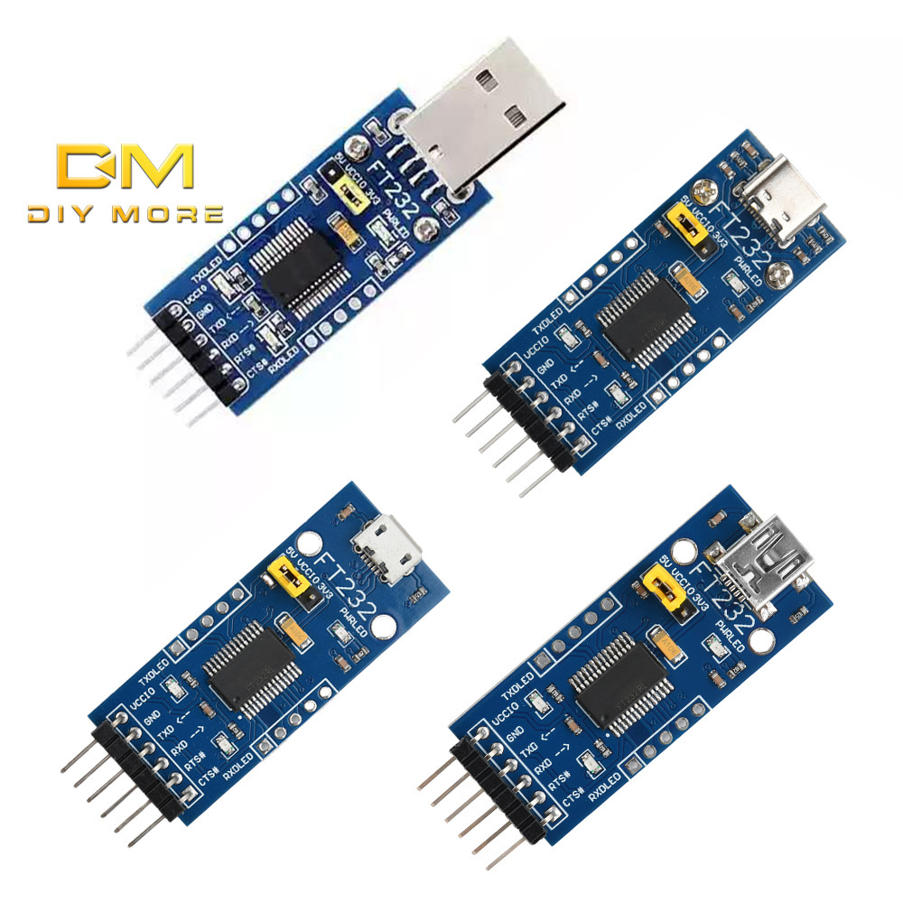 DIYMORE USB to TTL FT232 Serial Communication Module Ft232Rl Chip Blue ...