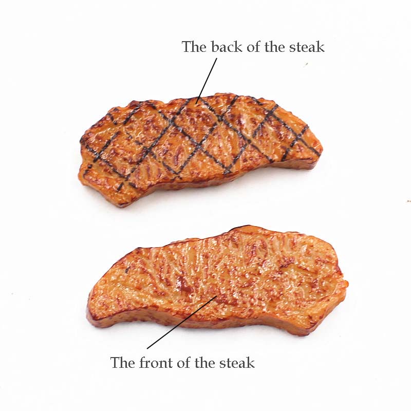 Artificial Mini Barbecue Steak Models Simulated Fake Mesh Beef Steak ...