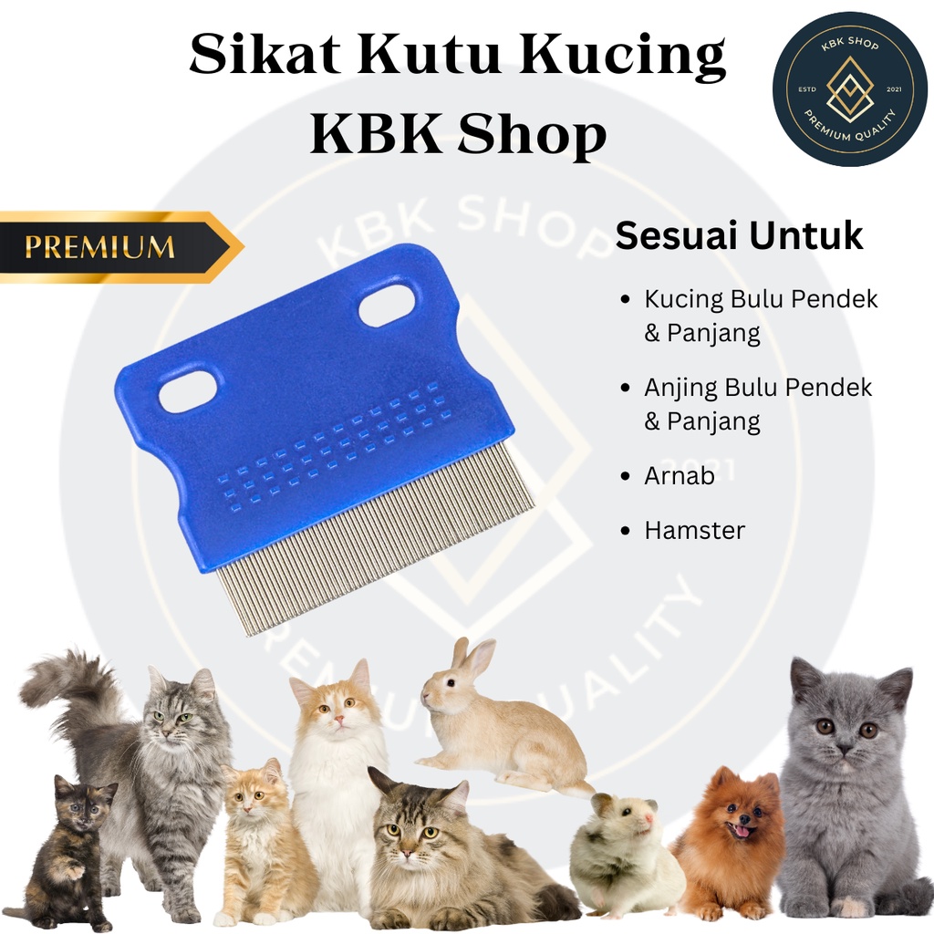 Sikat Kutu Kucing Rapat Besi Sisir Cat Lice Comb Flea Tick 猫梳子跳蚤 ...
