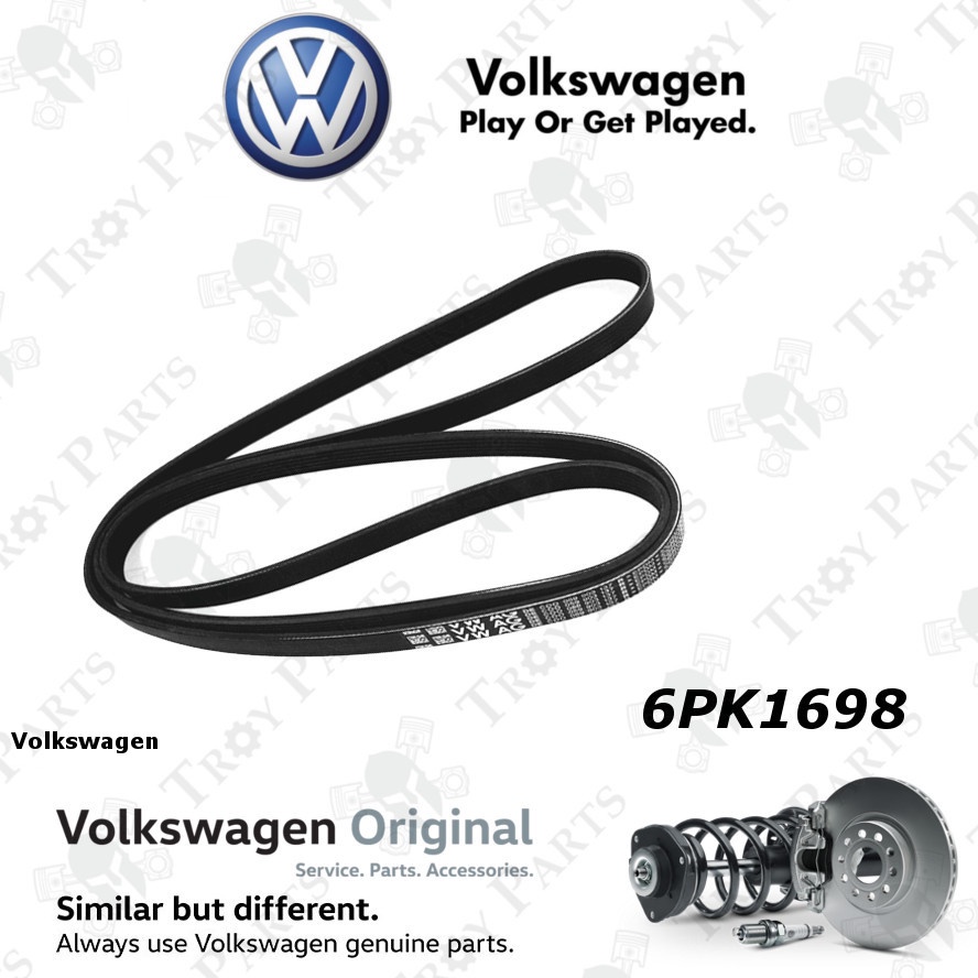 Original Volkswagen Fan Belt 03C 260 849 A for VW Beetle 1.2 1.4 Peugeot 206 306 - 6PK1698 ...
