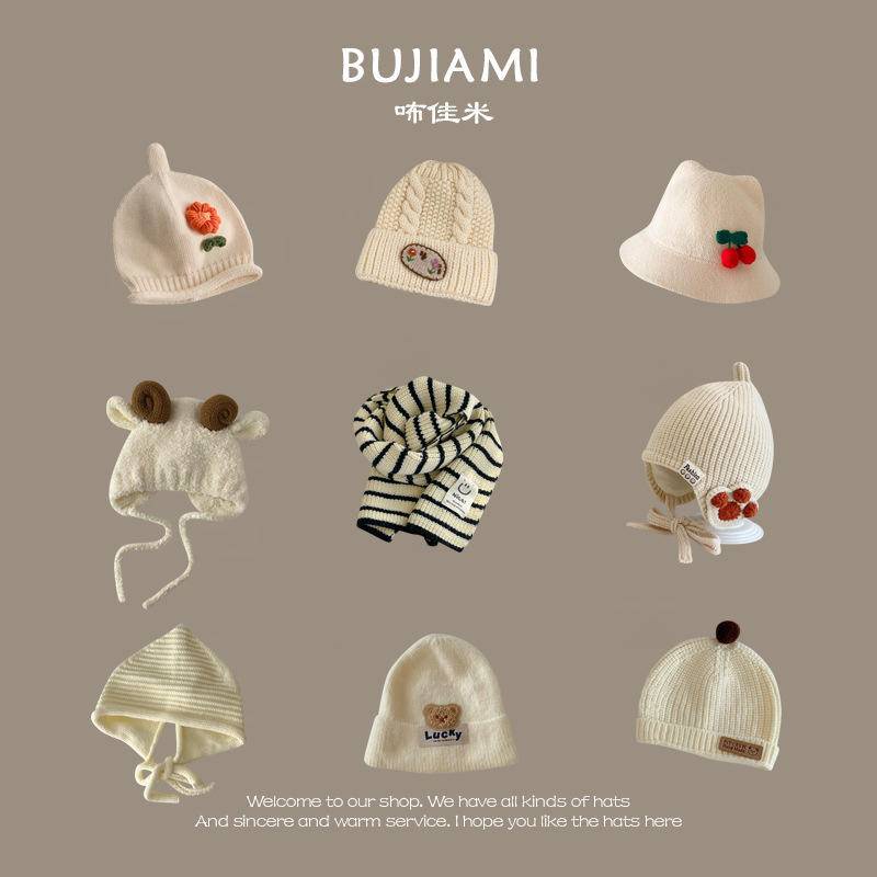 Ins Baby Cute Influencer Hat Autumn Winter ins Korean Style Baby Woolen ...