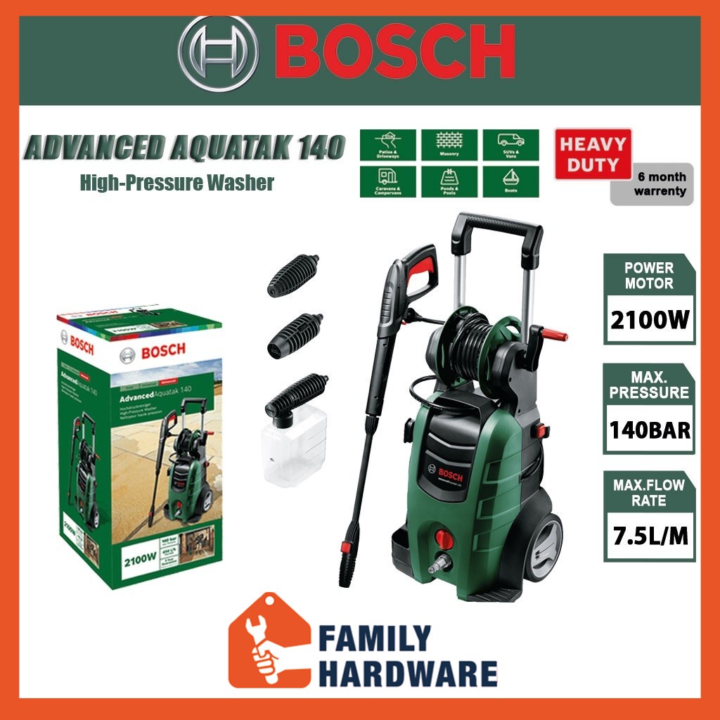 BOSCH Advanced Aquatak 140 Outdoor High-Pressure Washer 2100W ...