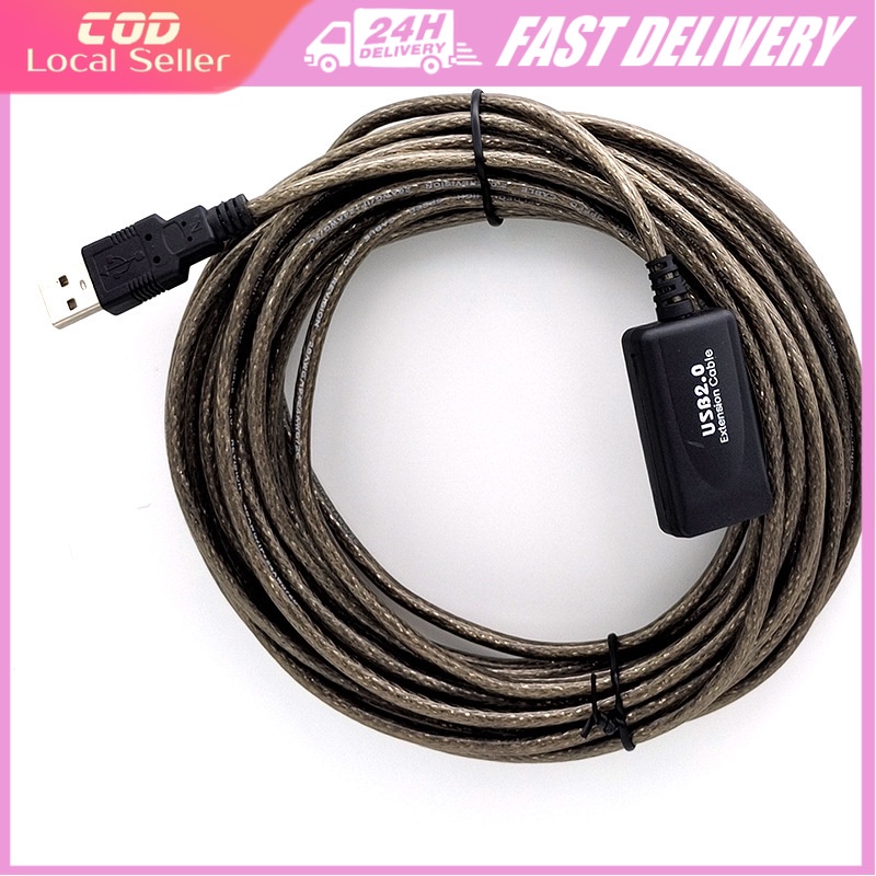 5、10M USB Extension Charging Cable Male To Female Extender Cord 2.0 ...