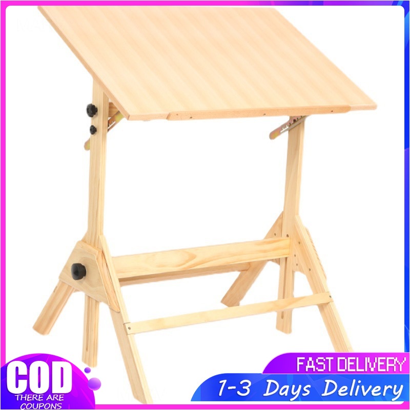 Bracket-type Wooden Art Table, Flat Easel, Foldable Easel, Drawer-type ...