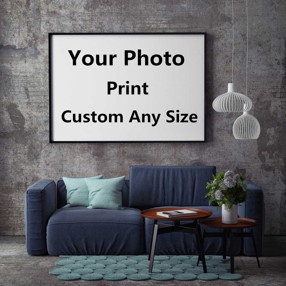 (With Frame)Personalized Gift Custom Poster Any Size Prints Canvas Wall ...