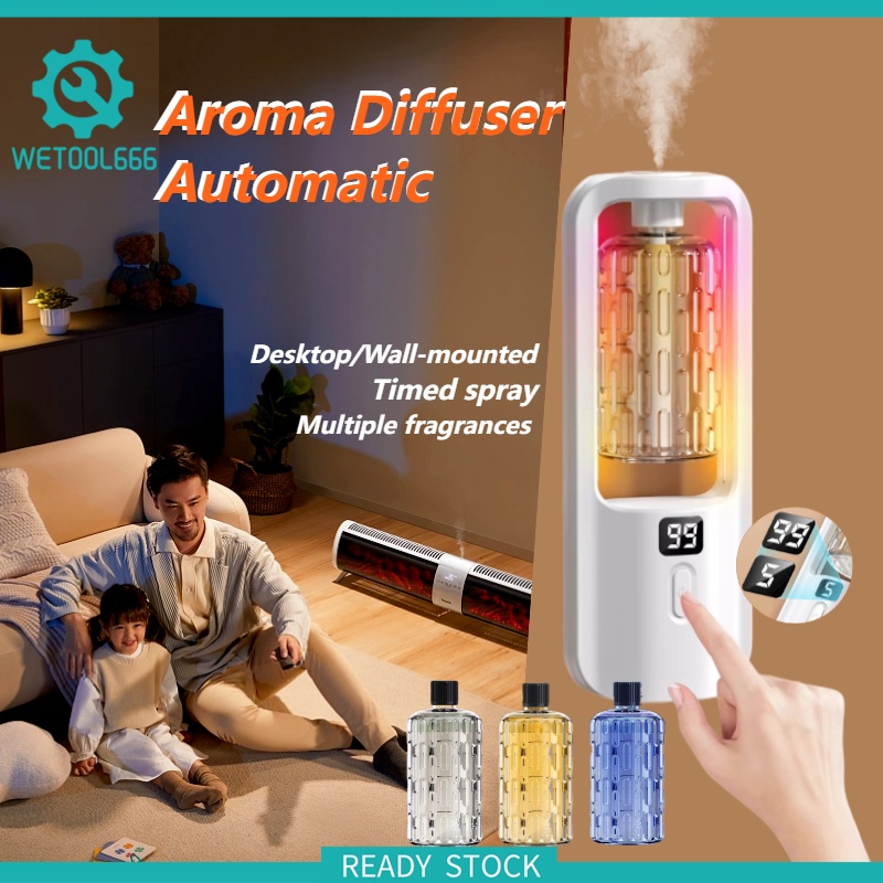 Automatic Aroma Diffuser Rechargeable LED Display Incense Perfume ...