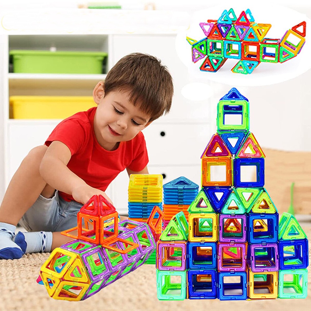 50pcs/set Big Size Magnetic Building Blocks STEM Toys DIY Designer ...