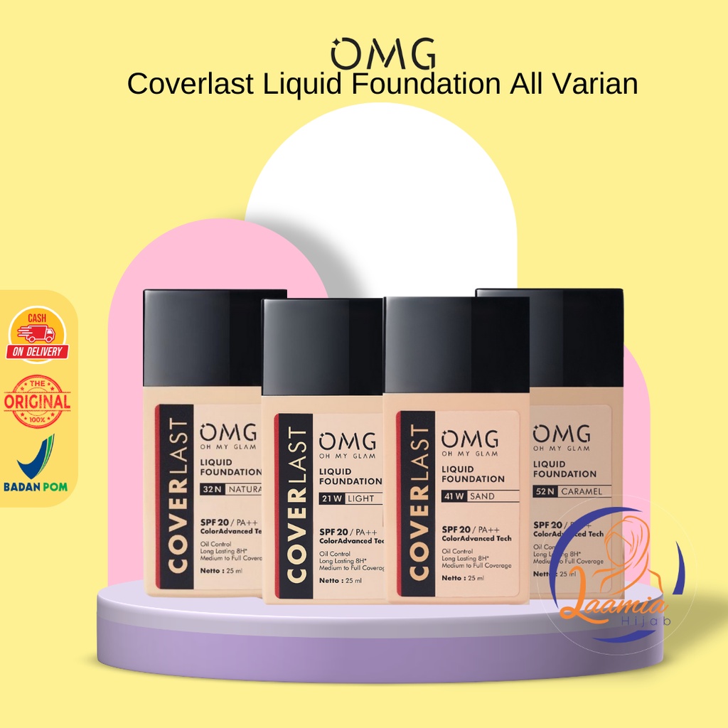 Omg Oh My Glam Coverlast Liquid Foundation All Varian - Alas Powder ...