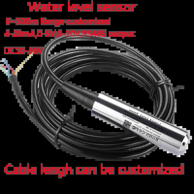 IP68 Submersible water level Sensor 2m 3m 5m range 4-20mA 1-5V output ...
