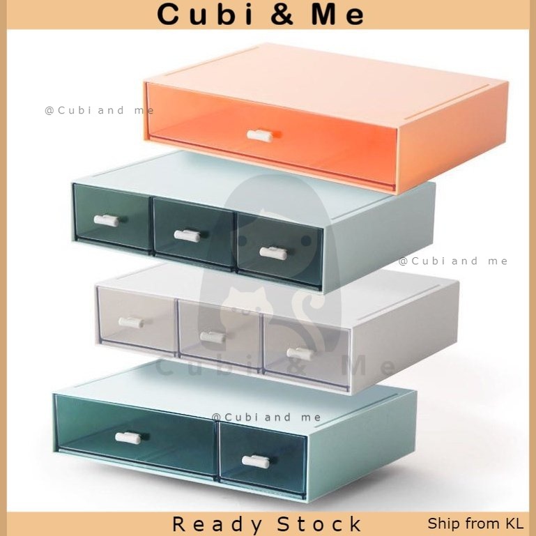 C&M Multifunctional Desktop Drawer Storage Container Counter Bedside ...