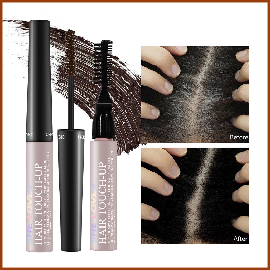Temporary Gray Concealer Hair Wax Color With Brush Hair Wax Color For ...
