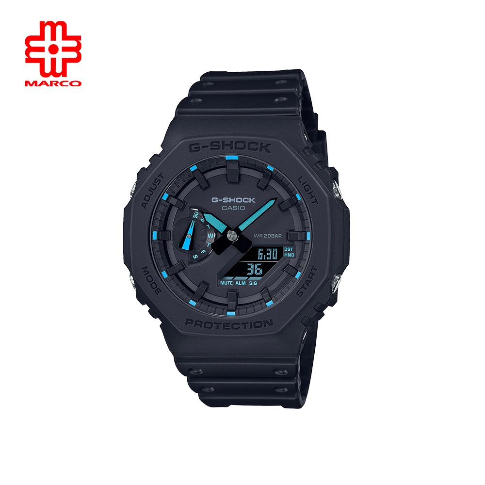 Casio G-Shock Neon Accent Series GA-2100-1A2 Black Resin Band Men ...