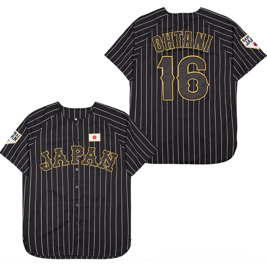 16 Shohei Ohtani Team Japan World Baseball Classic 2023 Black White Man ...