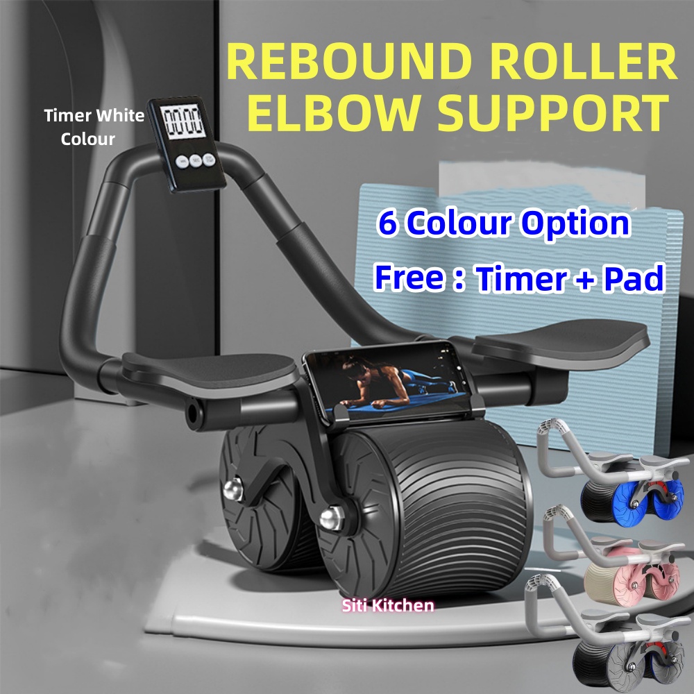 Elbow Support Professional AB Wheel With Timer Plank Roller Equipment ...
