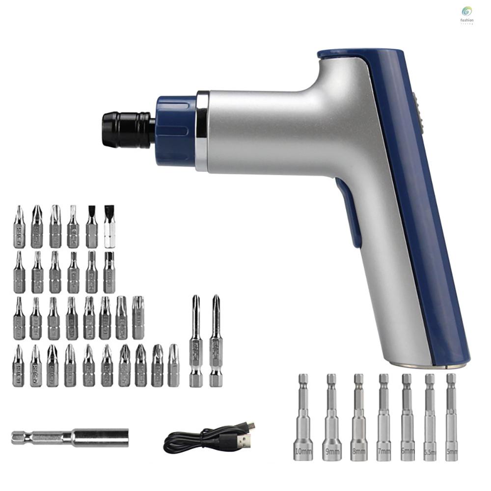 FLM Mini Rechargeable Electric Screwdriver Kit Portable Cordless ...