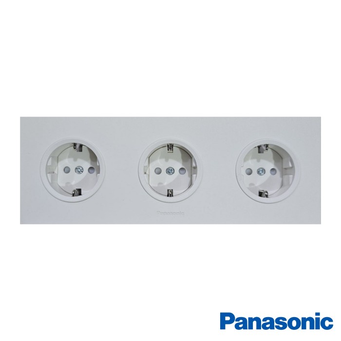 Panasonic Socket 3G Gang Triple White STYLE-E WESJP 11233W | Shopee ...