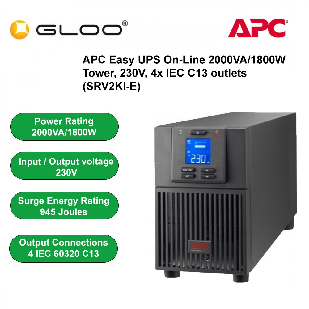 [preorder] Apc Easy Ups On Line 2000va 1800w Tower 230v 4x Iec C13