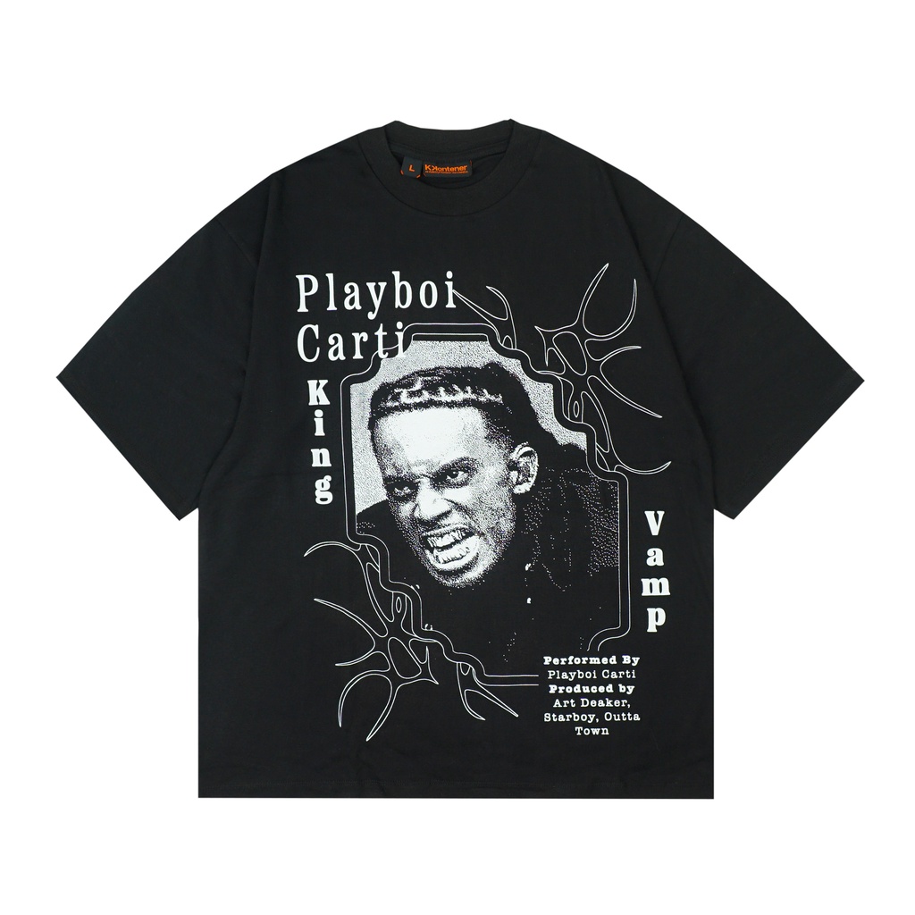 PLAYBOI CARTI RELAXED FIT TSHIRT BLACK KKONTENER | Shopee Malaysia